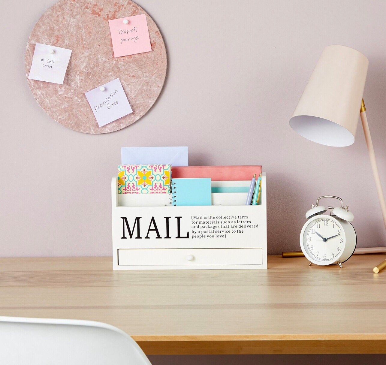 3-tier Wooden Mail Desk Organizer Table Holder Sorter With Storage ...