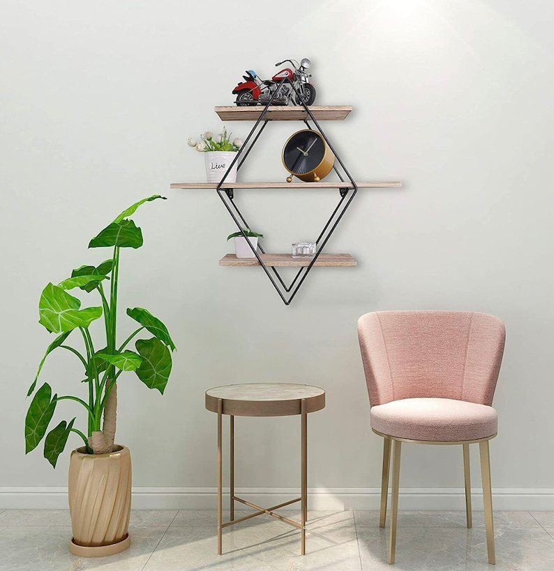 3 Tier Wall Floating Wall Mounted Shelf Book Display Rack Wall Decor ...
