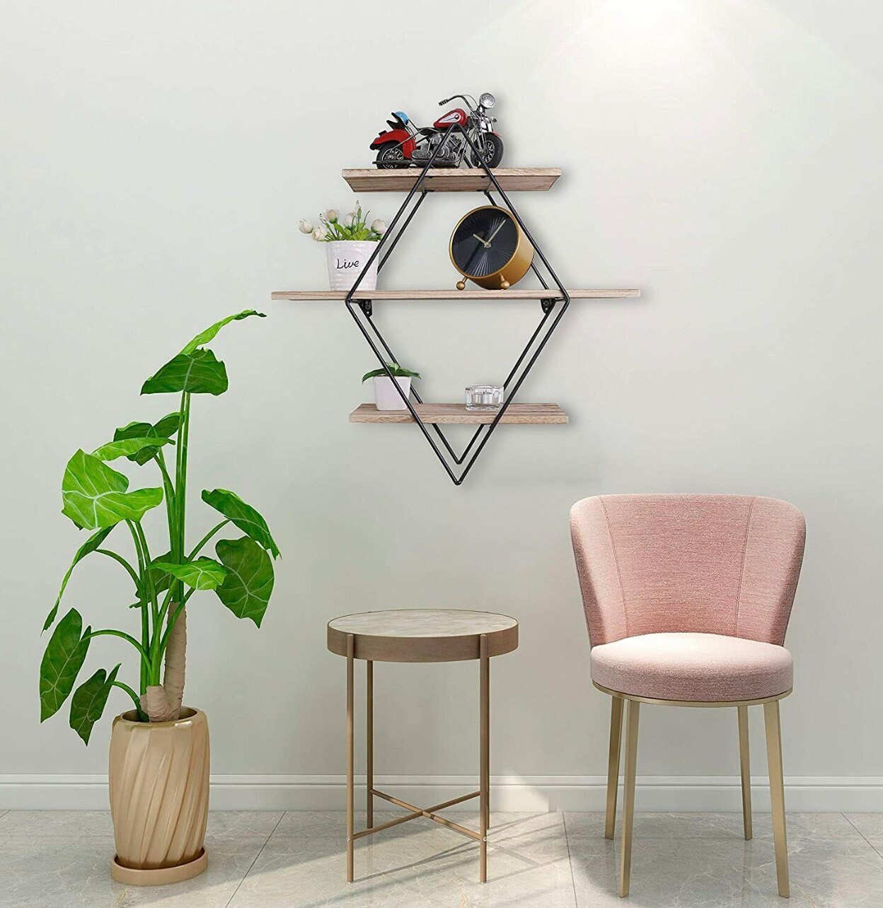 3 Tier Wall Floating Wall Mounted Shelf Book Display Rack Wall Decor ...