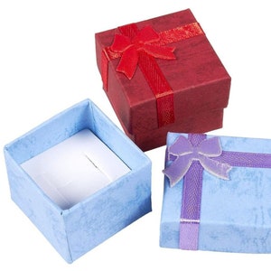 Set of 24 Ring Gift Boxes With Bow for Weddings - 6 Colors, 1.6 X 1.2 ...