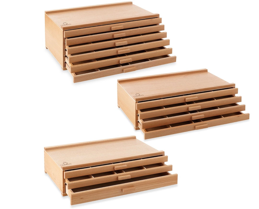 Artist Wooden Multi-drawer Storage Box Pastels Maker Organizer Pastels ...