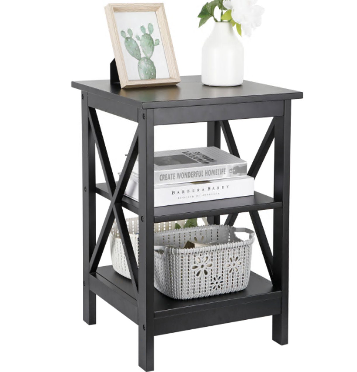 End Table Sofa Side End Storage Shelf Versatile X-design Night Stand ...