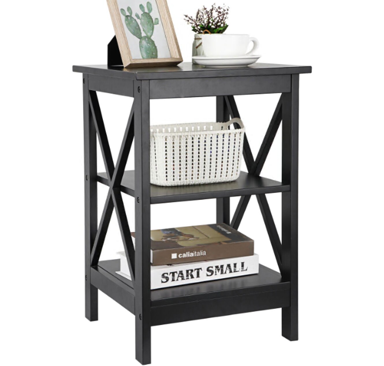 End Table Sofa Side End Storage Shelf Versatile X-design Night Stand ...