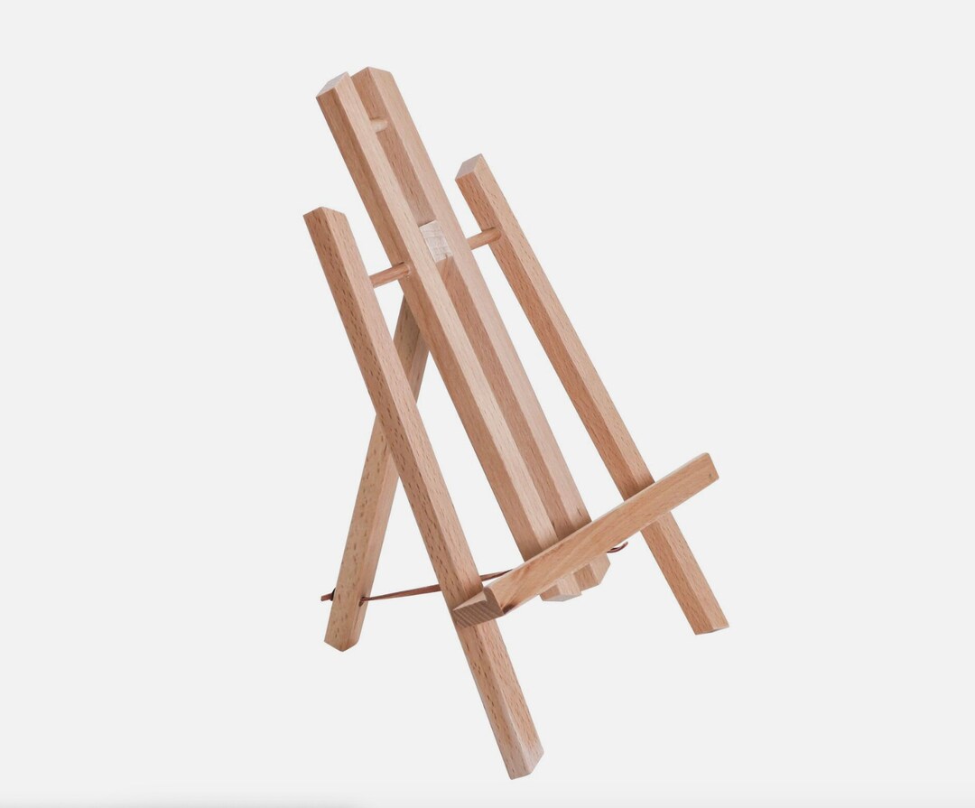 Small 11" Tabletop A-frame Artist Easel: Beechwood Tripod Display Stand ...