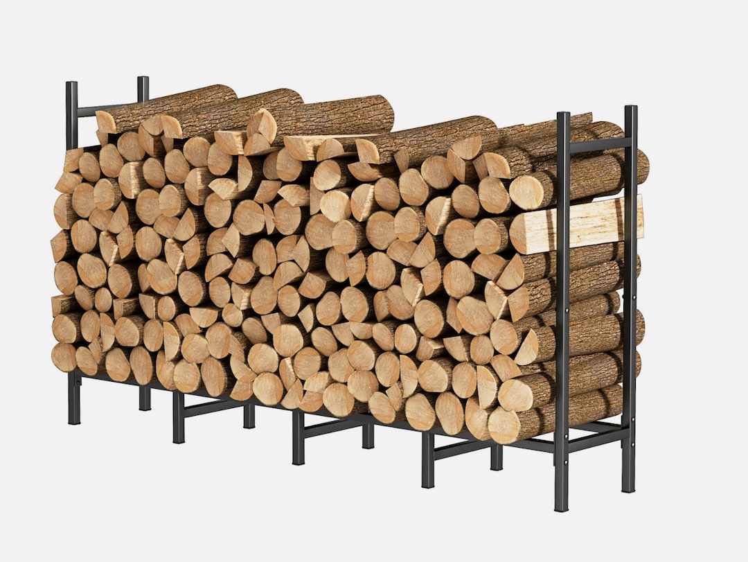 Adjustable Heavy-duty Firewood Rack: Sturdy Indoor and Outdoor Fire Log ...
