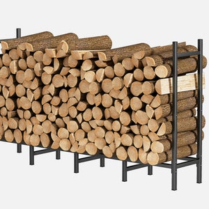 Adjustable Heavy-duty Firewood Rack: Sturdy Indoor and Outdoor Fire Log ...