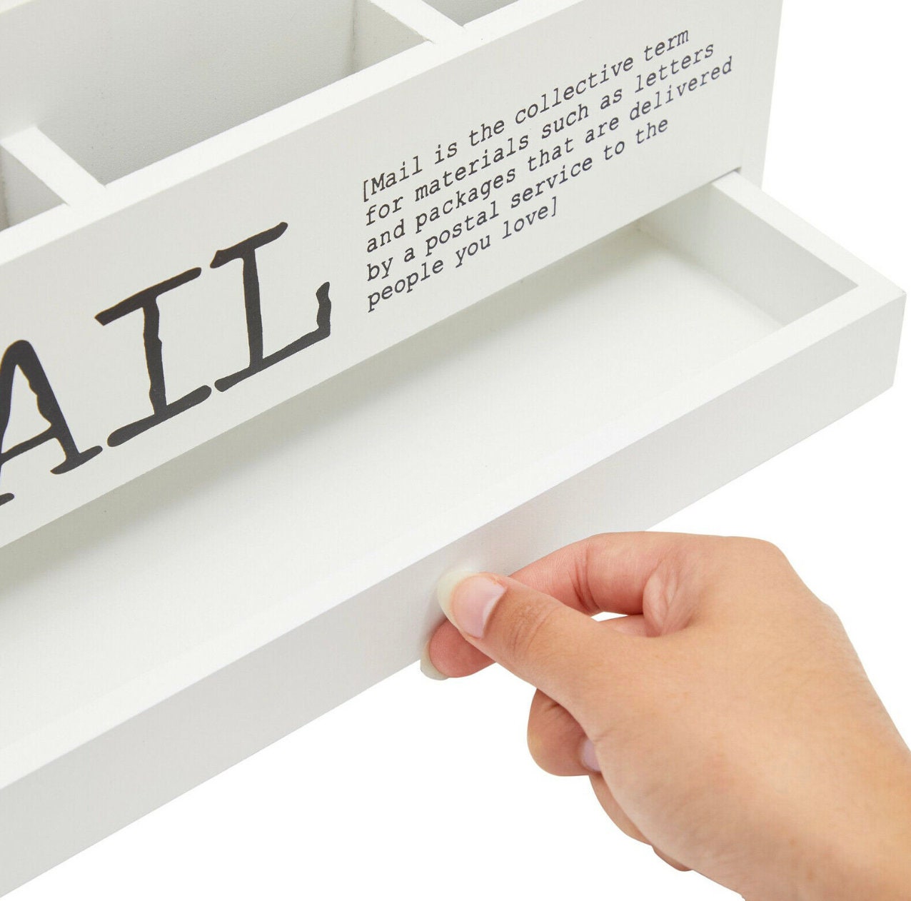 3-tier Wooden Mail Desk Organizer Table Holder Sorter With Storage ...