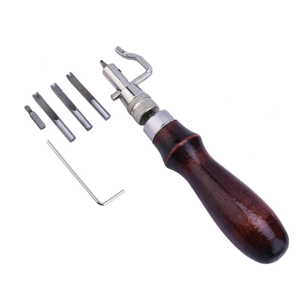 Leather Craft Tools 5 in 1 Pro Leathercraft Edge Press Kit Leather ...