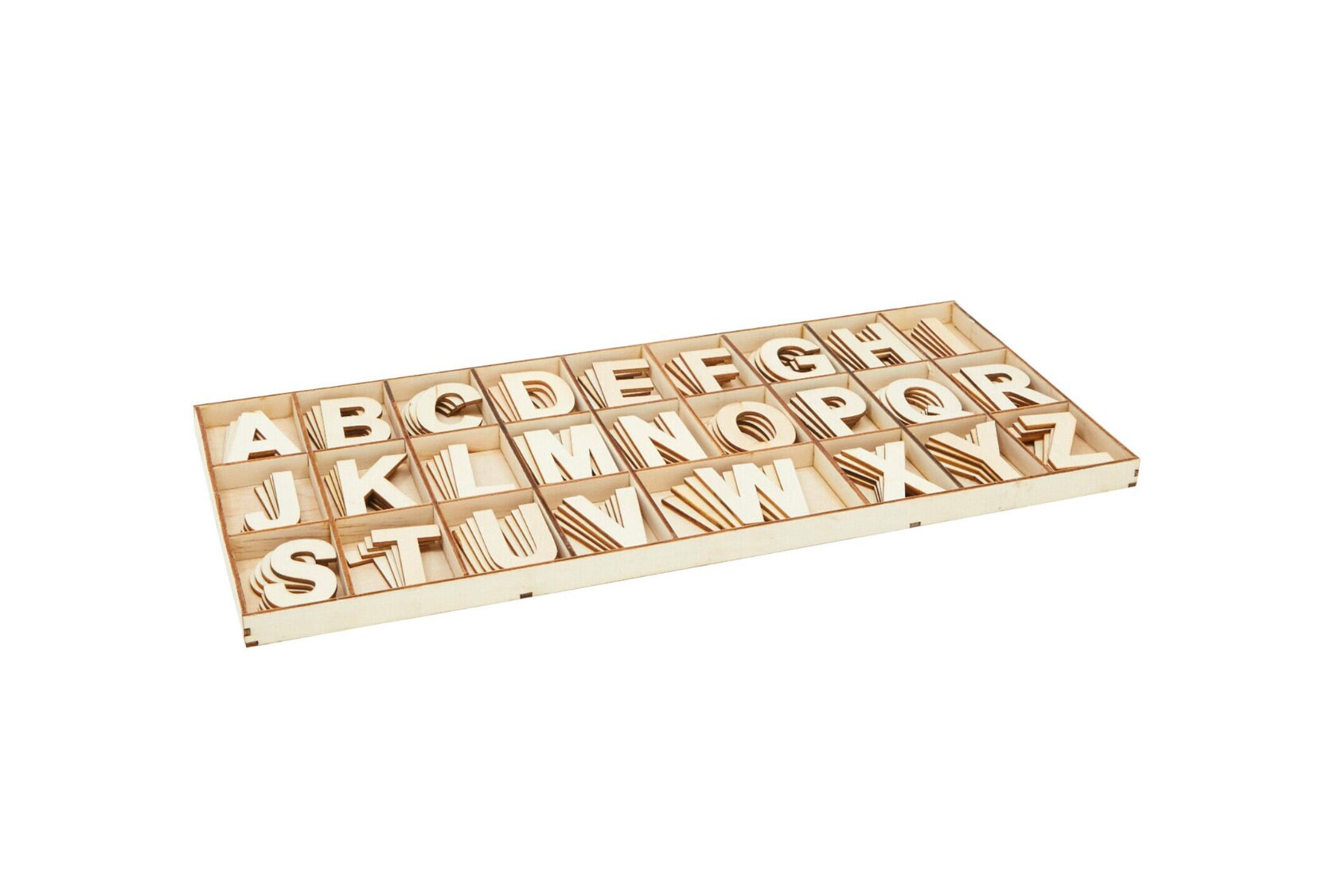 2 Wooden Alphabet Letters for Crafts 104 Pieces 4 Sets Abcs With ...