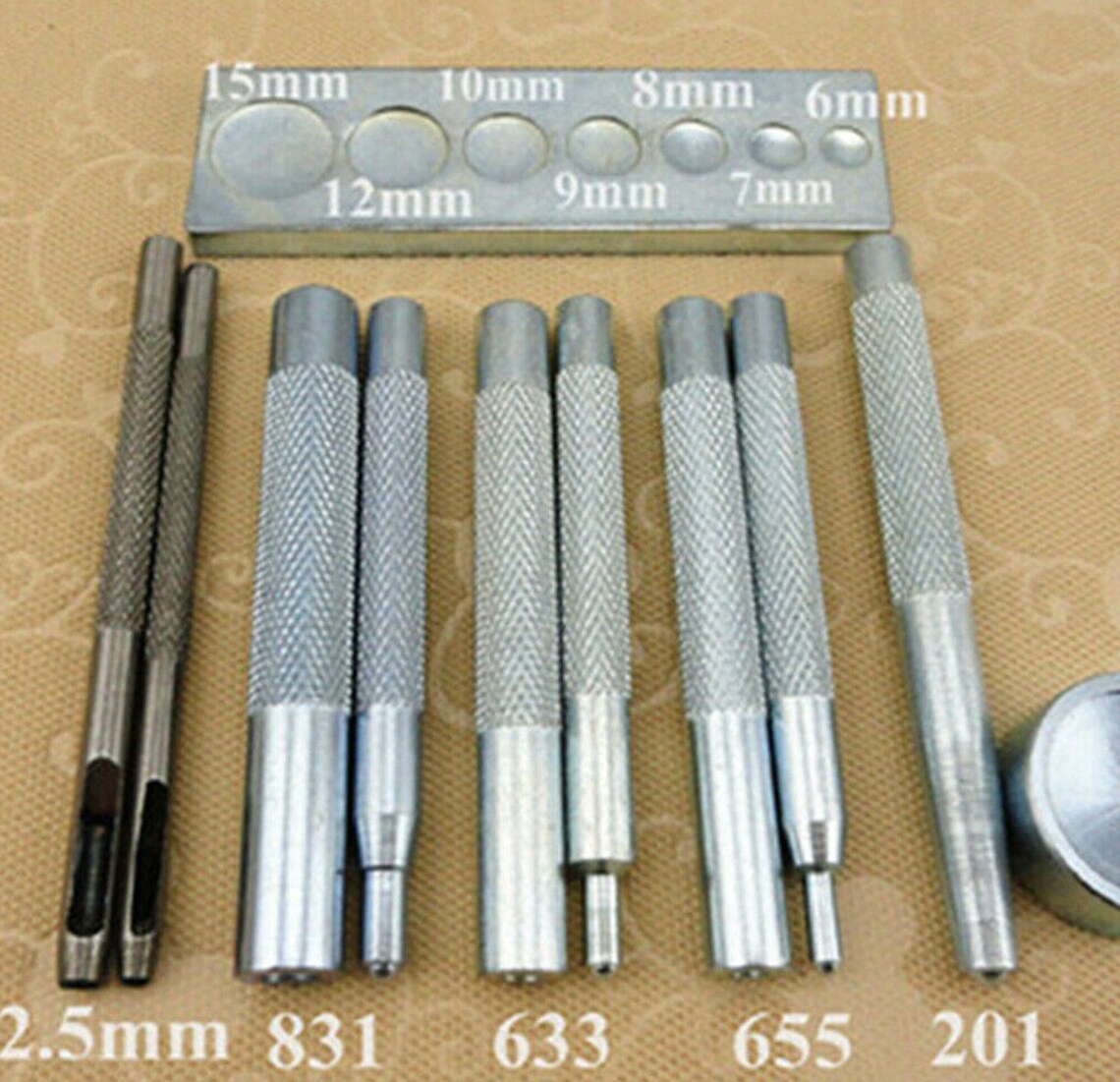 Leather Tools Craft DIY Punch 11 PCS Hole Snap Rivet Fastener - Etsy