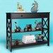 3 Tiers Console Table Storage Shelf Drawer Sofa Table Hallway Durable ...