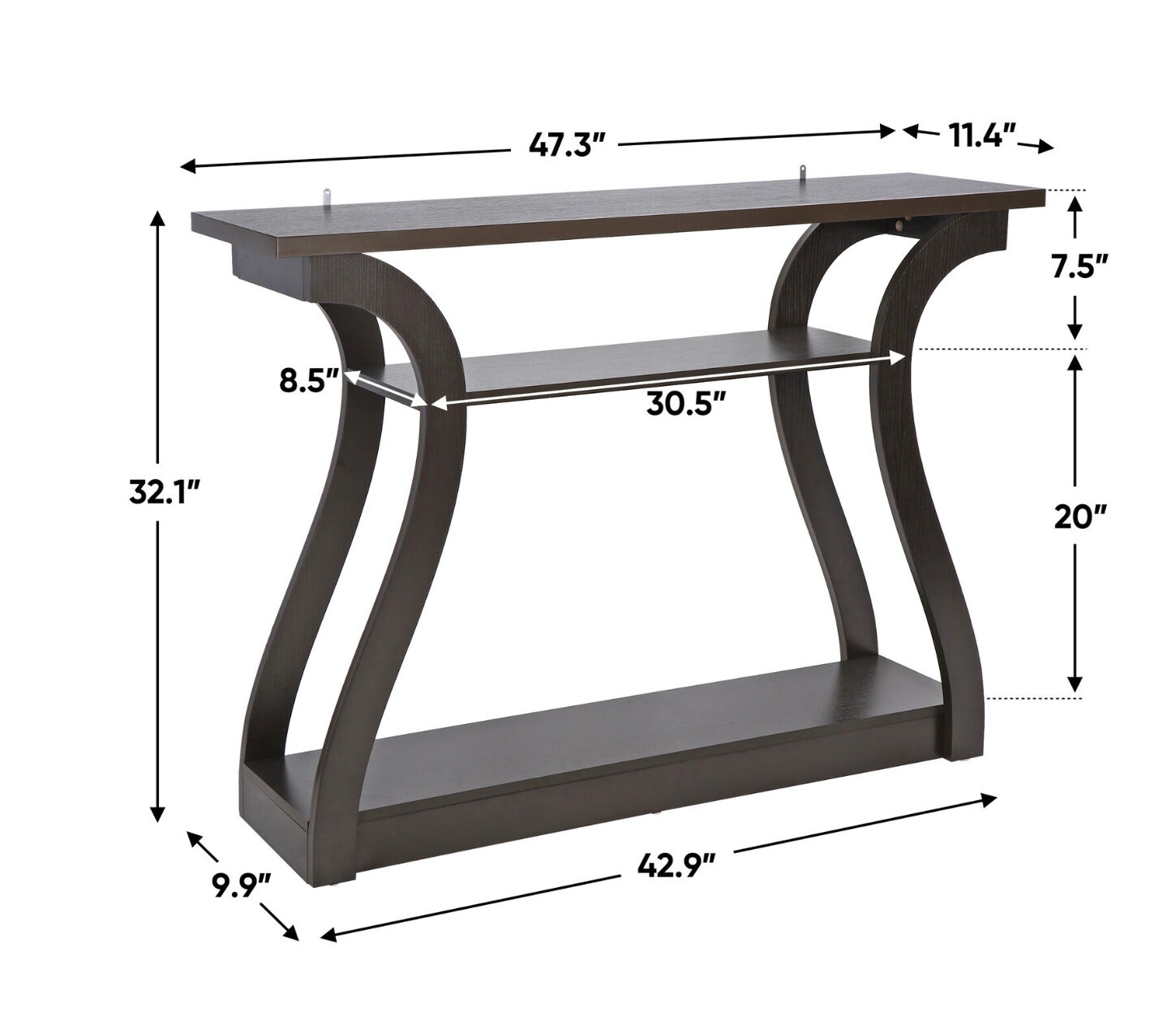Console Table Modern With Storage Hall Display Sofa Side Table Entryway ...