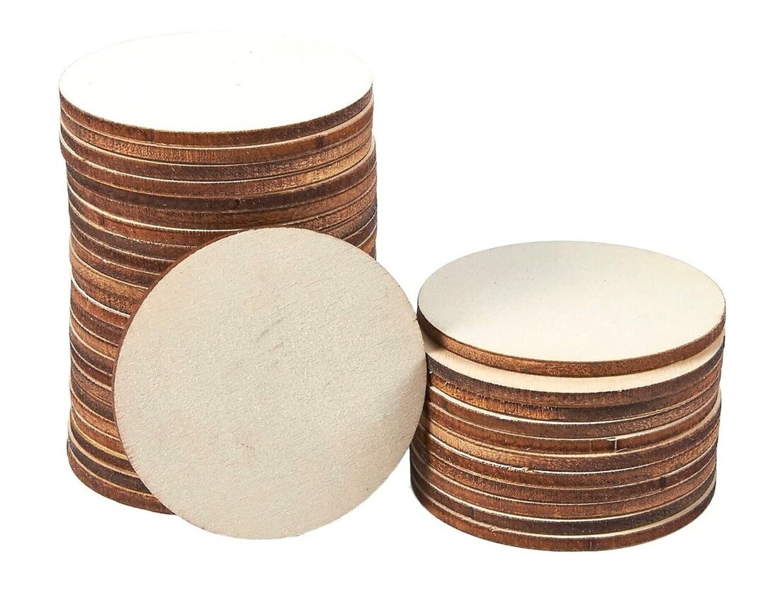 36 Pack Unfinished Wooden Circle DIY Crafts Wood Round Cutout - Etsy