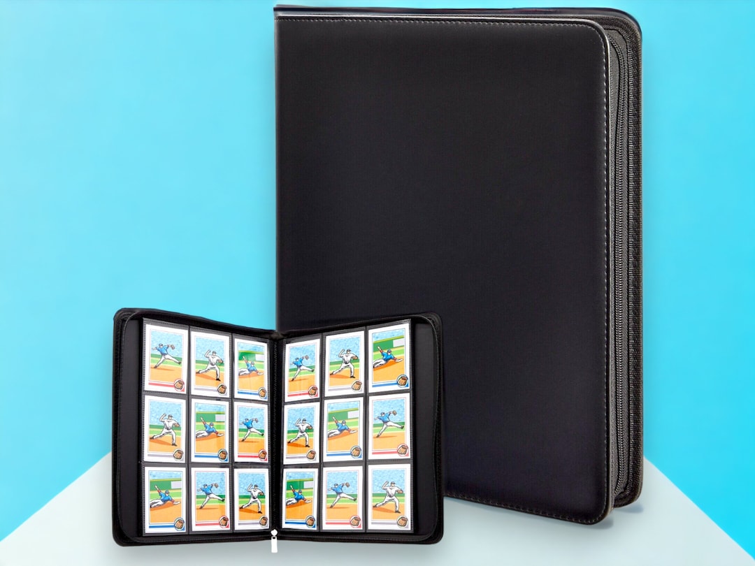 360 Card Pocket Binder With Zipper Album Folder 9 Pocket Trading Cards ...