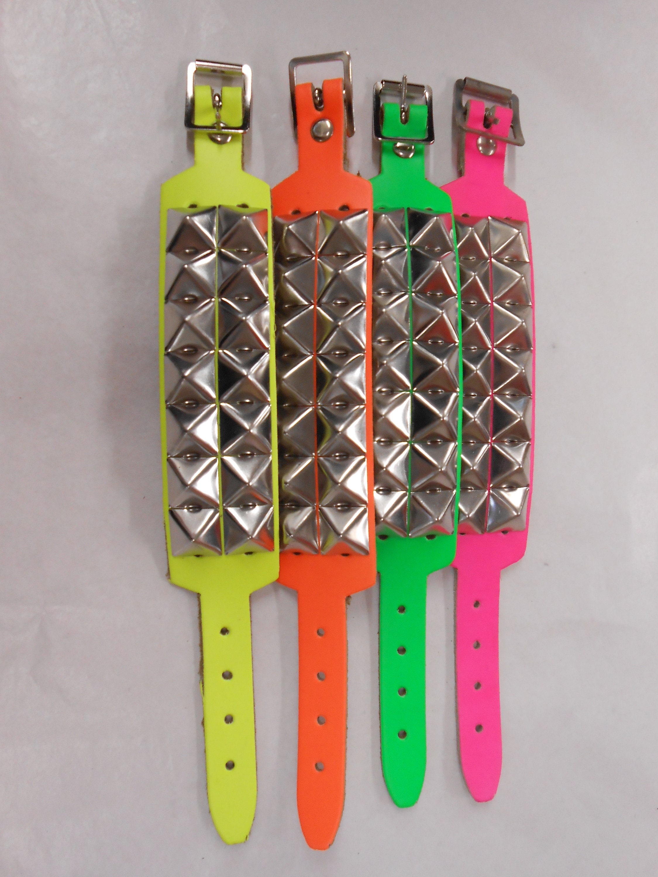 Fluorescent Pyramid Studded Wrist Strap/band - Etsy