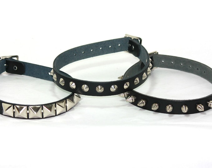 EURONYMOUS High-quality Handcrafted Giant Silver Spikes Choker - Etsy
