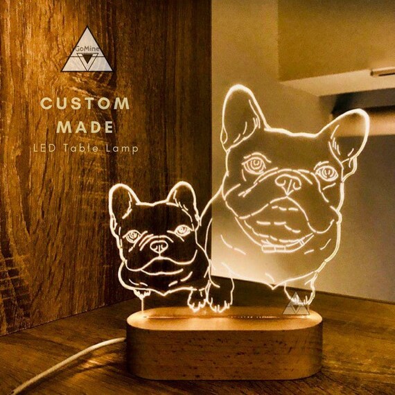 Customized Pet Table Lamp, Pet Loss Gift, Custom Pet Memorial, Photo ...