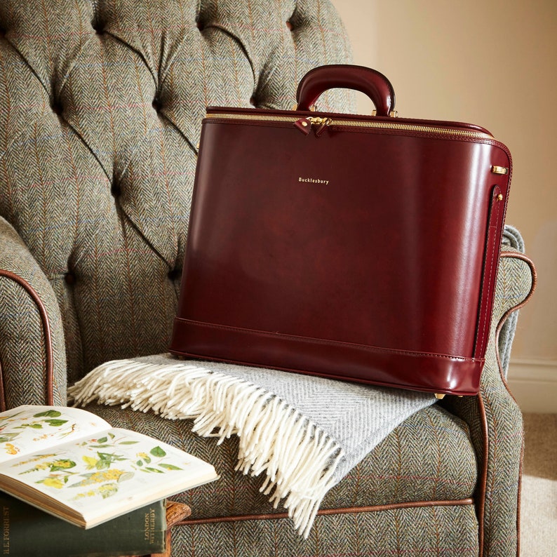 Burgundy Italian Leather Laptop Bag - Etsy UK