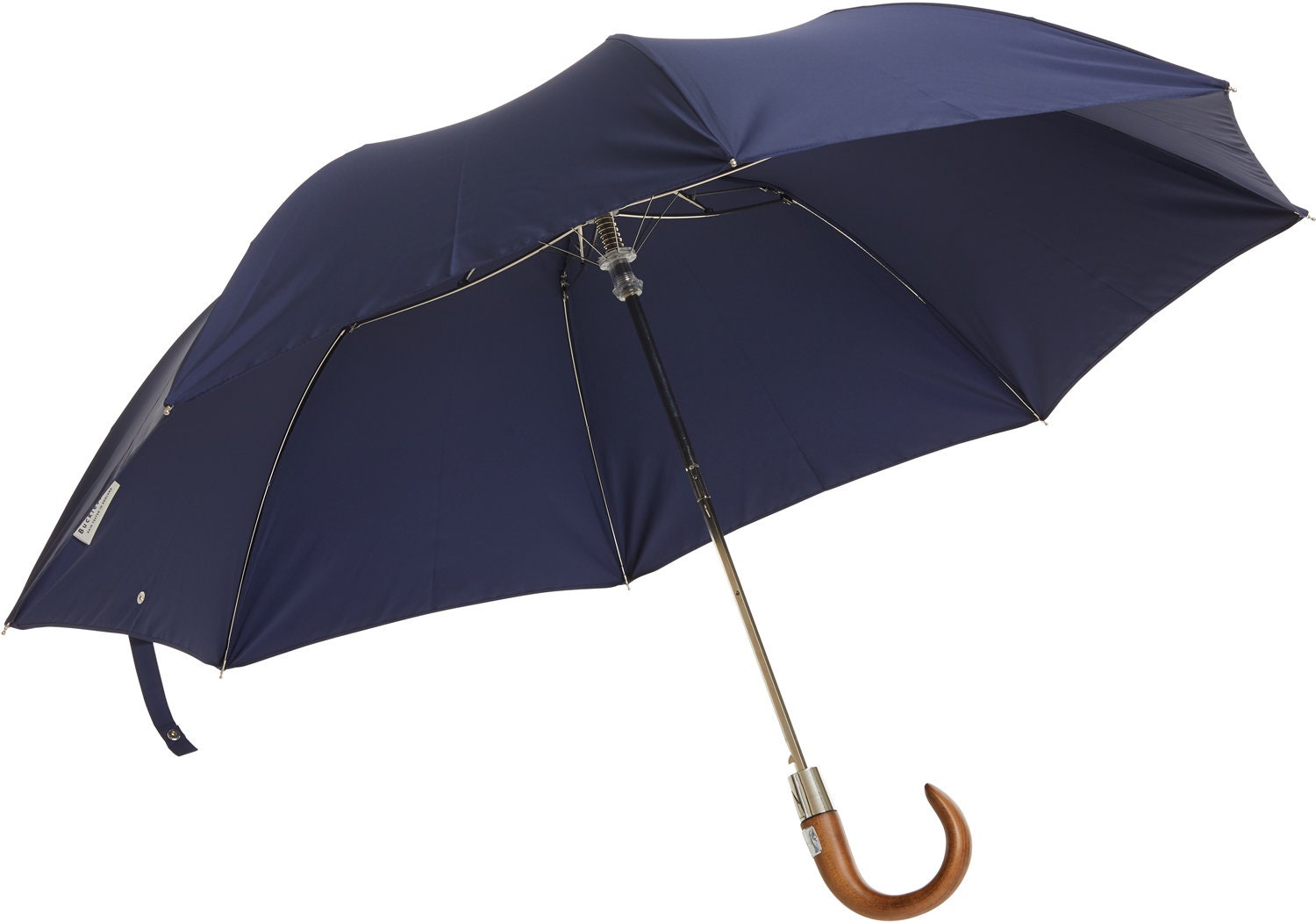 Classic English Telescopic Umbrella: Handmade, Strong in Navy Blue - Etsy