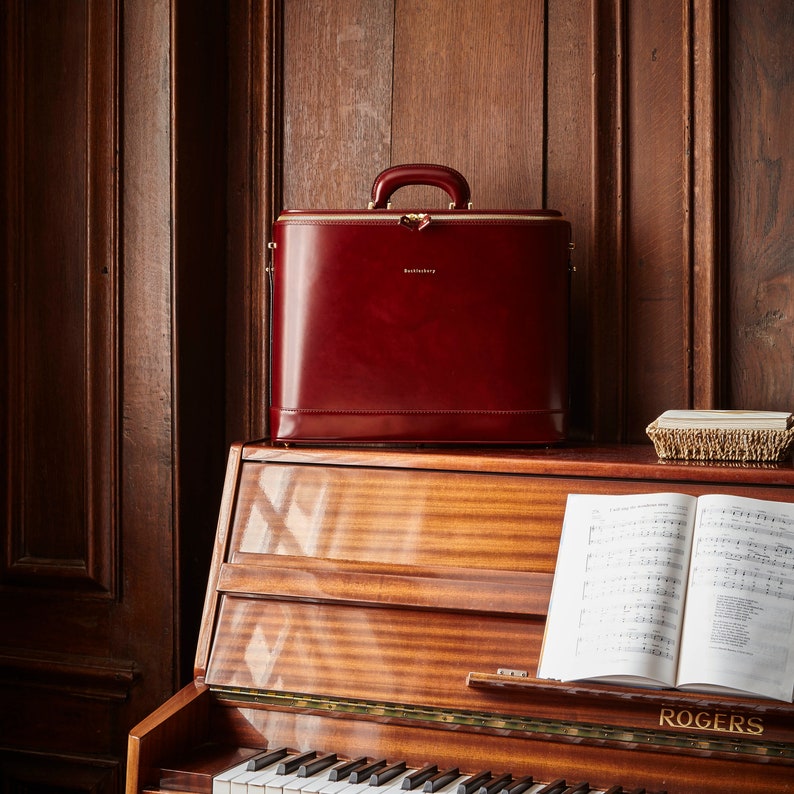 Burgundy Italian Leather Laptop Bag - Etsy UK