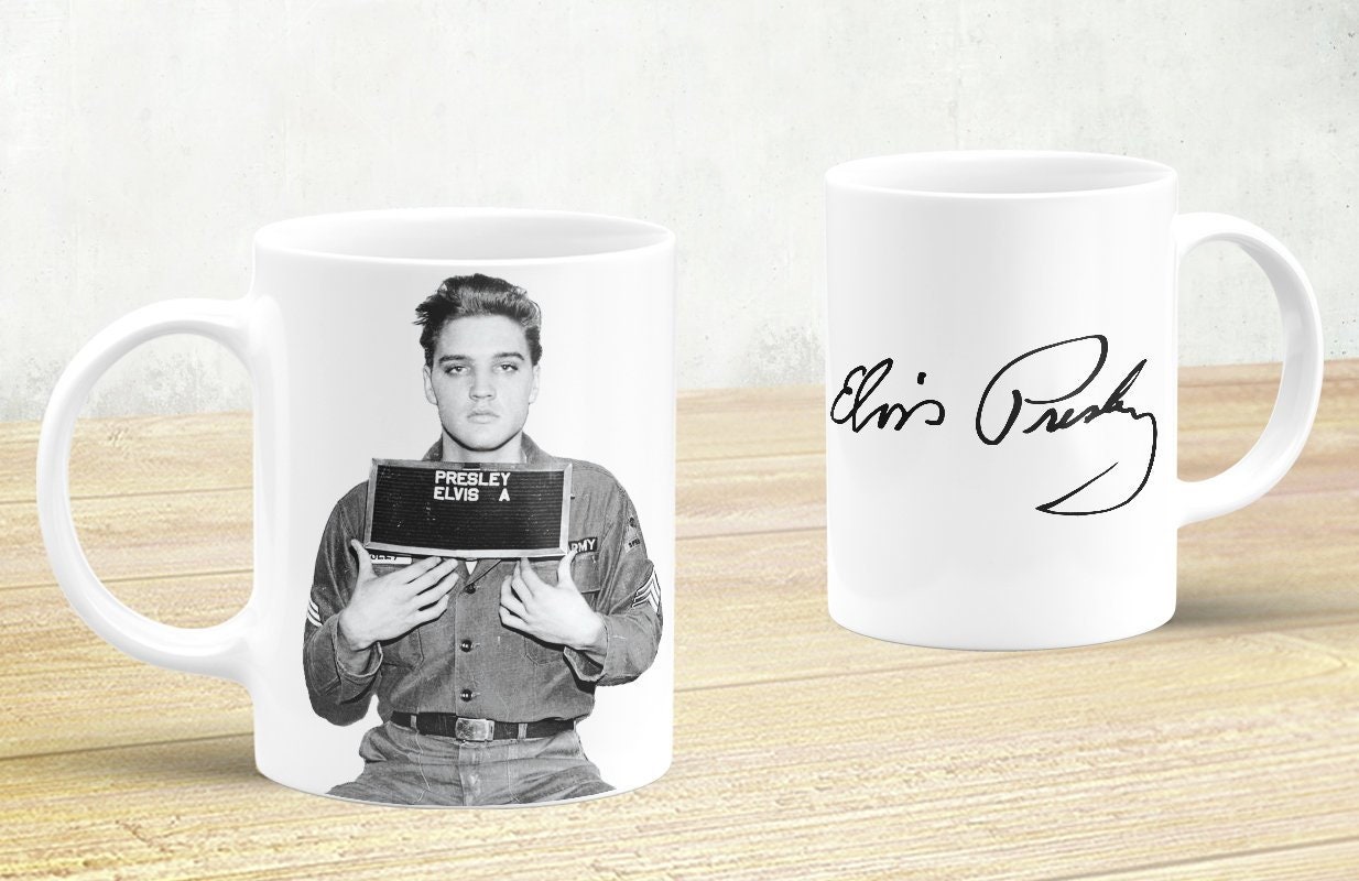 Elvis Presley Mug Elvis Presley Signature mug Elvis Presley - Etsy México