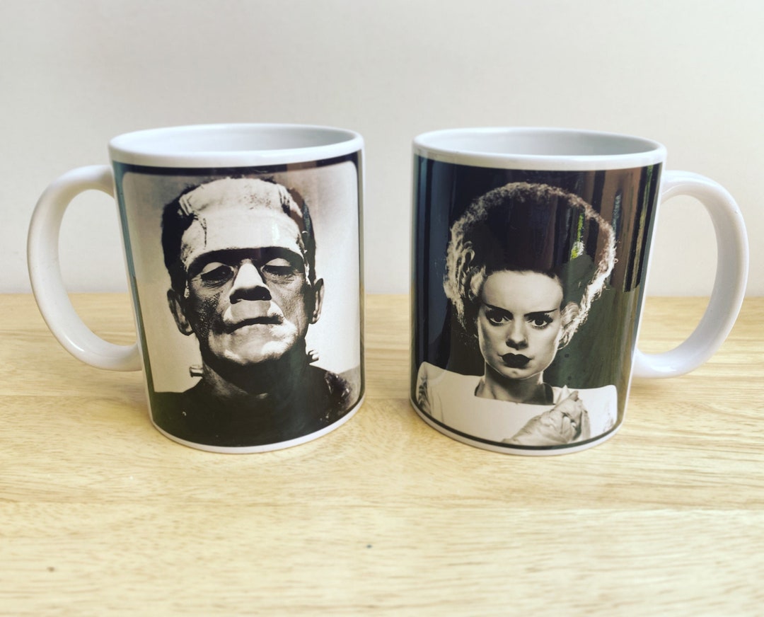 Frankenstein and Bride Mug, Frankenstein Mug, the Bride of Frankenstein ... Frankenstein and Bride Mug, Frankenstein Mug, the Bride of Frankenstein ...