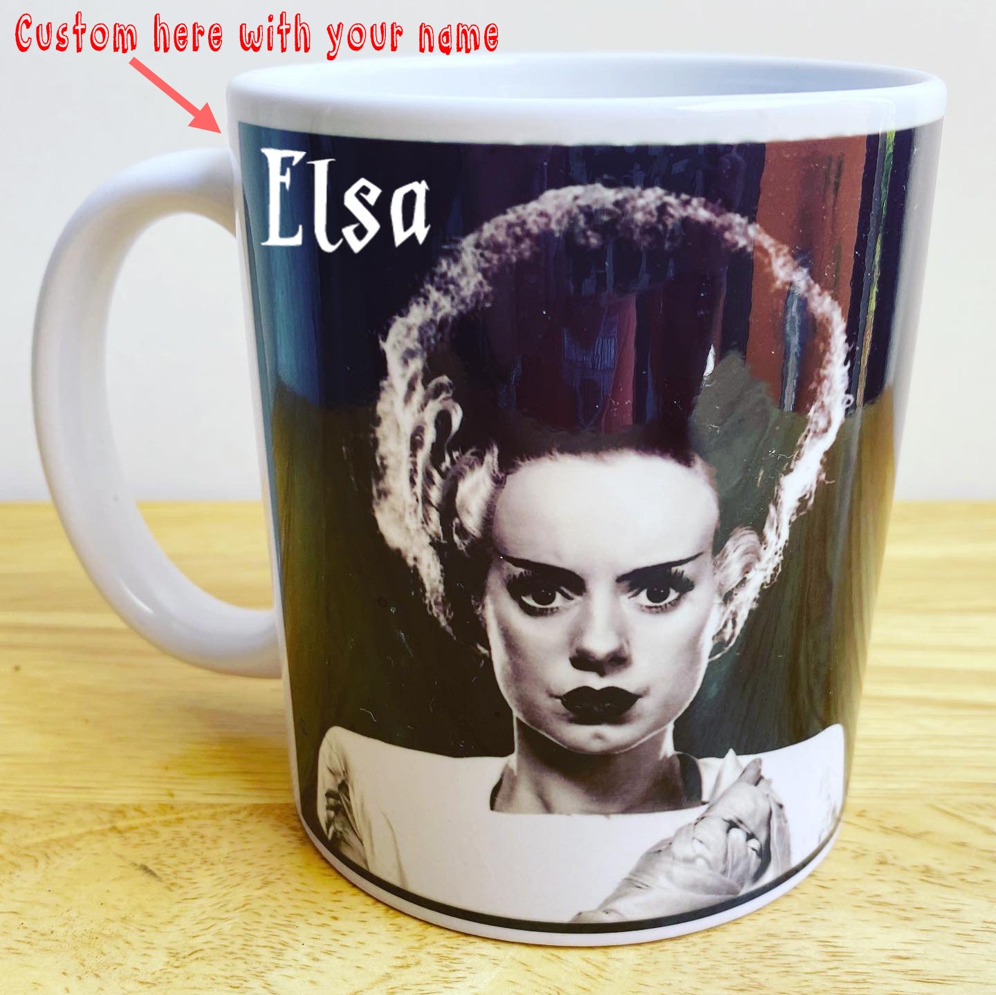 Frankenstein and Bride Mug, Frankenstein Mug, the Bride of Frankenstein ...