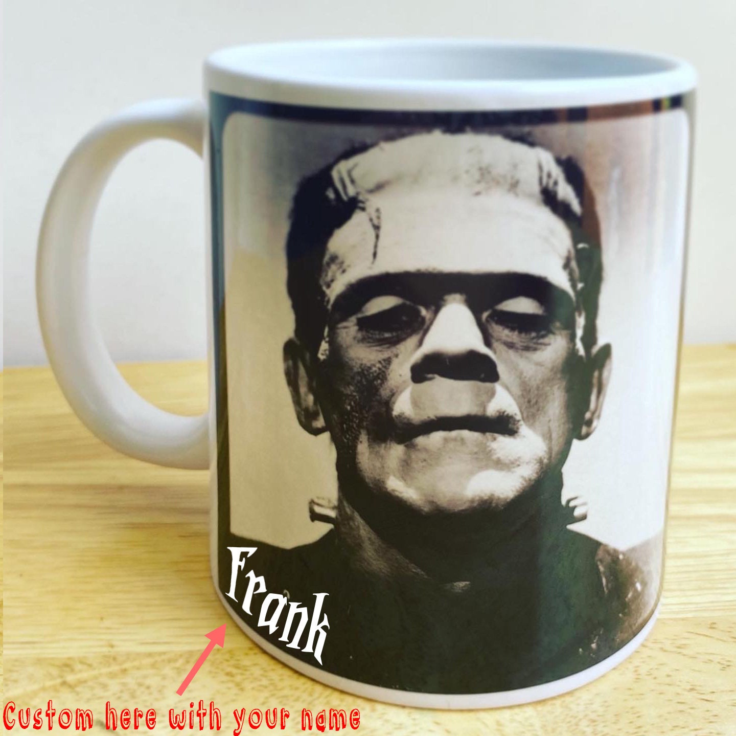 Frankenstein and Bride Mug, Frankenstein Mug, the Bride of Frankenstein ...
