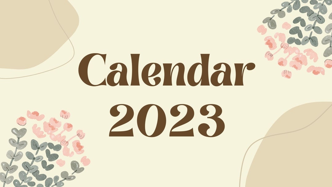 Boho Minimalistic Calendar for 2023 - Etsy