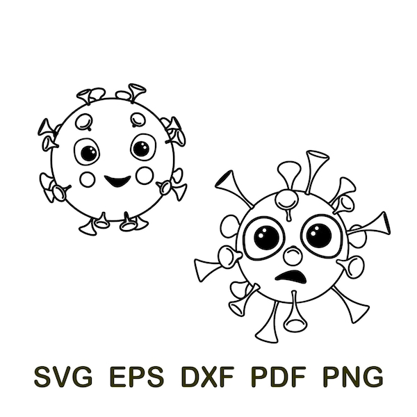 Virus Svg - Etsy