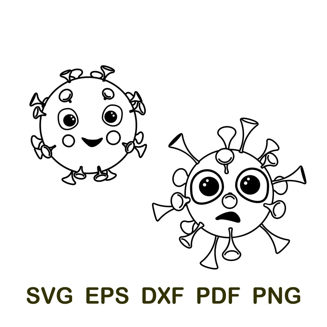 Virus Clipart Bacteria Svg Germs Virus Svg Png Eps Dxf Microorganisms ...