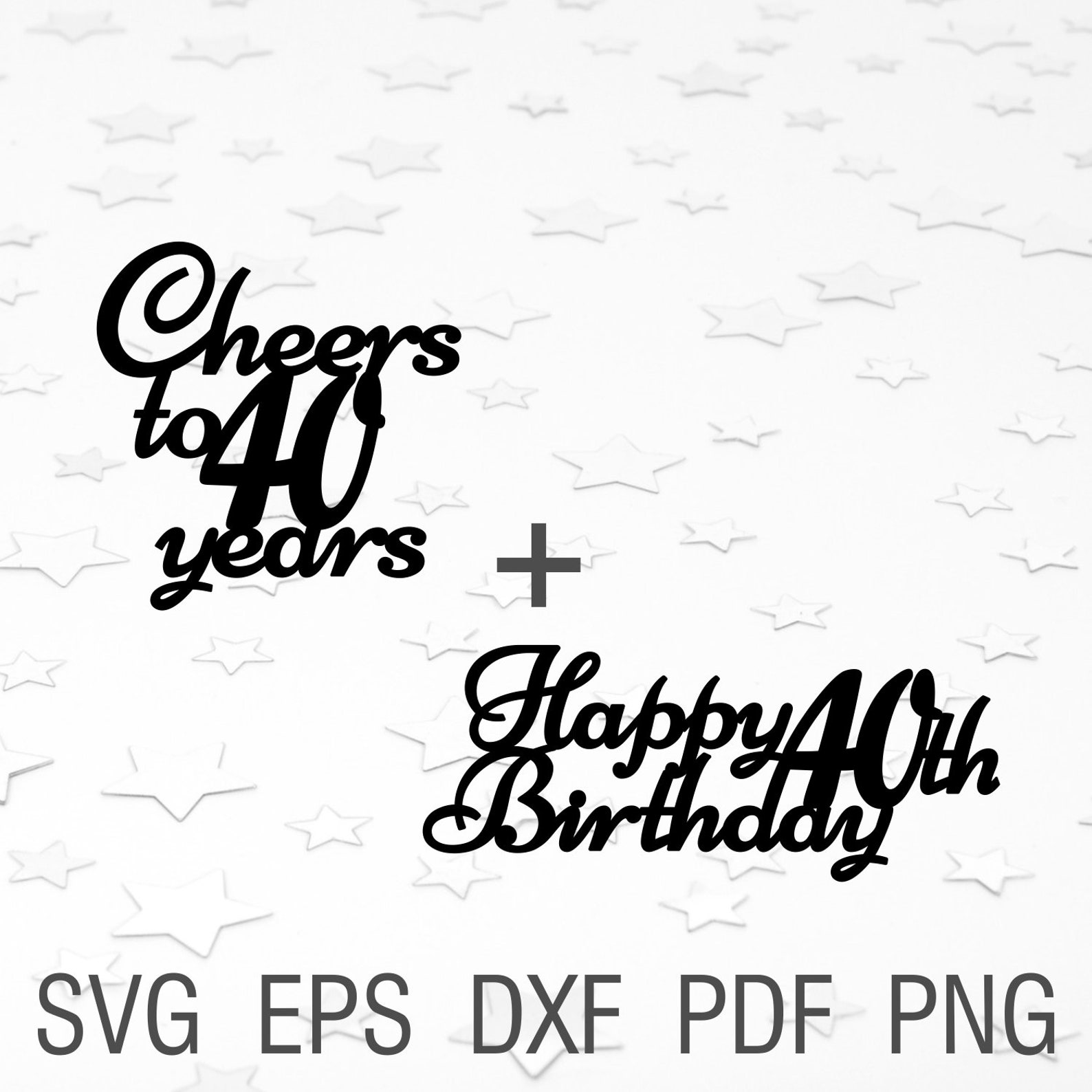 Cheers to 40 Years Svg Happy 40th Birthday Anniversary Cake | Etsy