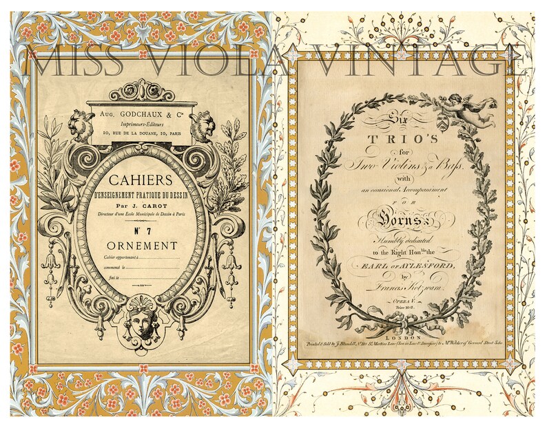 DECORATIVE FRENCH DOCUMENTS Printable French Journal Pages - Etsy