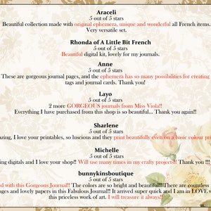 DECORATIVE FRENCH DOCUMENTS Printable French Journal Pages, Journal ...