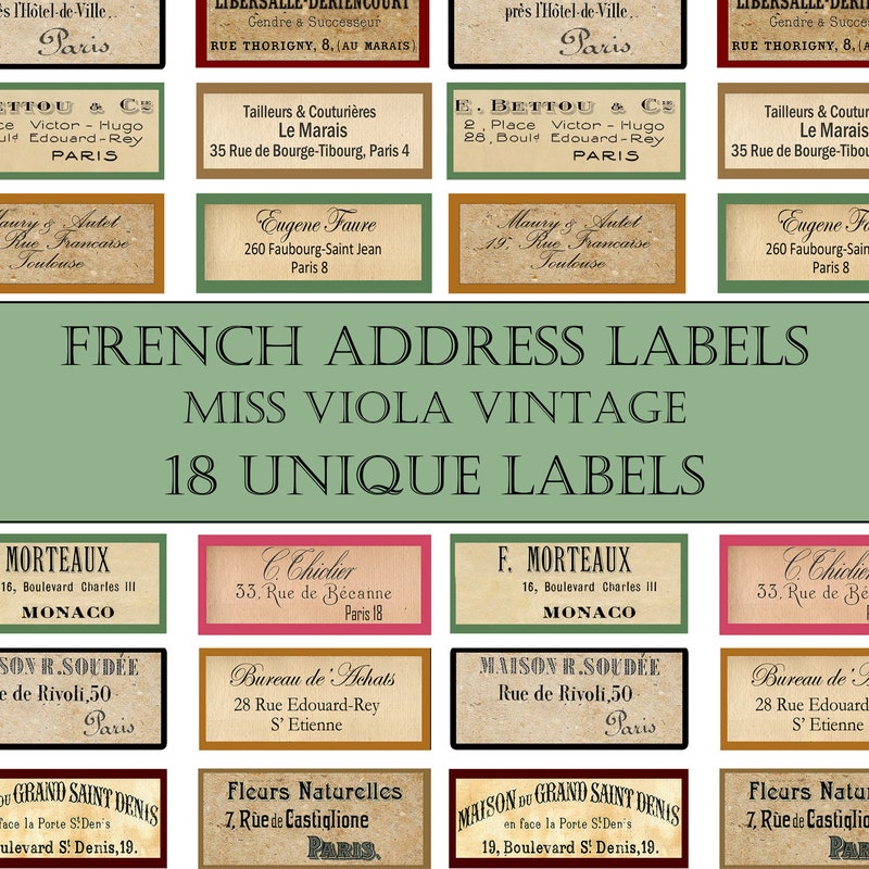 French Labels - Etsy