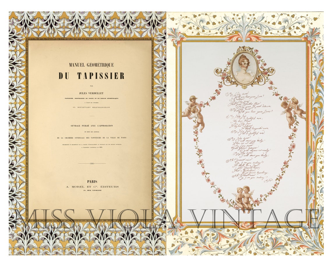 DECORATIVE FRENCH DOCUMENTS Printable French Journal Pages - Etsy