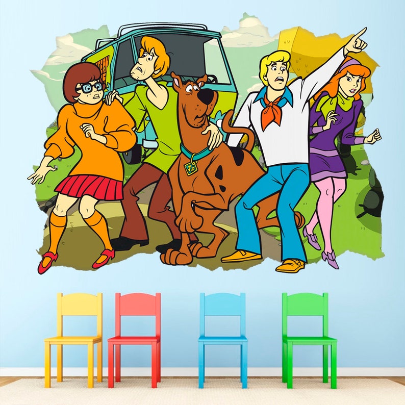 Scooby Doo Wall Decal Wall Sticker Removable Vinyl Sticker Etsy