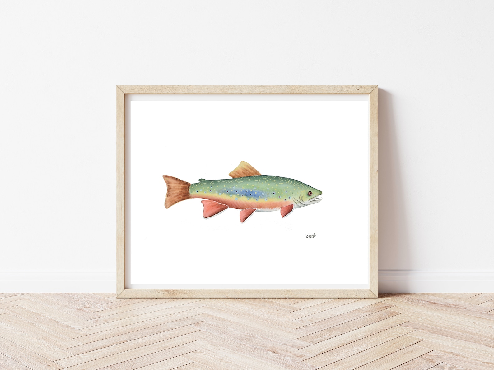 Rainbow Trout Art Fish Watercolor Trout Print Fish - Etsy