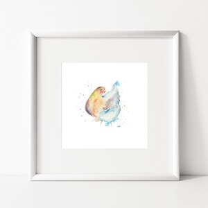 Chicken Watercolor Print| Chicken, Painting, Hen, Farm, Animal, Bird ...