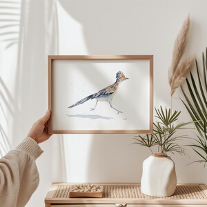 Original Roadrunner Running Watercolor Painting| Bird Wall Art, Bird ...