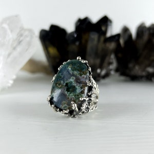 Tree Branch Ring Sterling Silver Natural Agate Stone Ring - Etsy