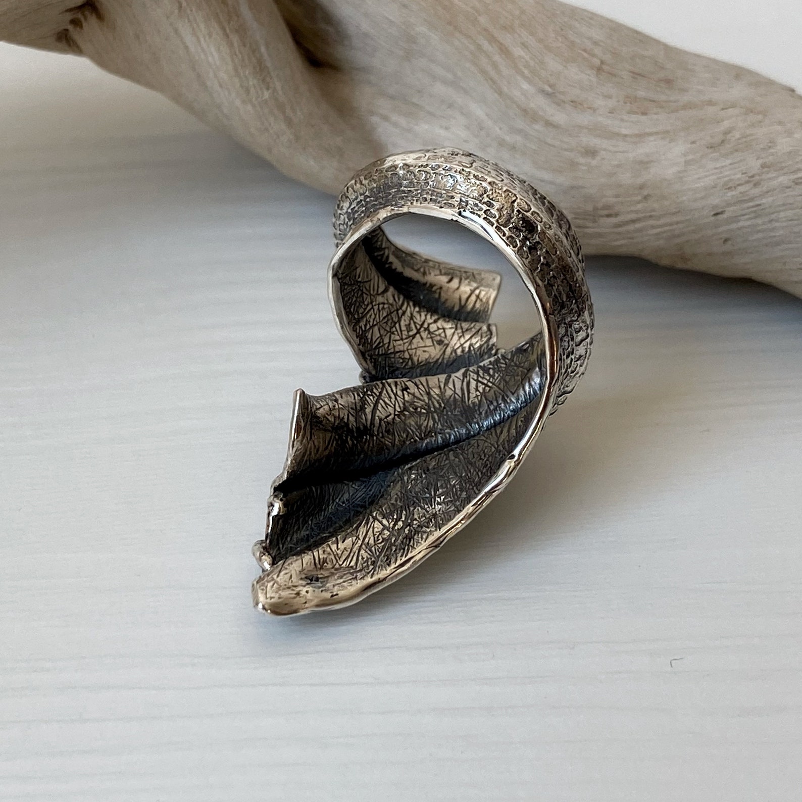 Large Ring Abstract Sterling Silver Amethyst Ring Irregular - Etsy