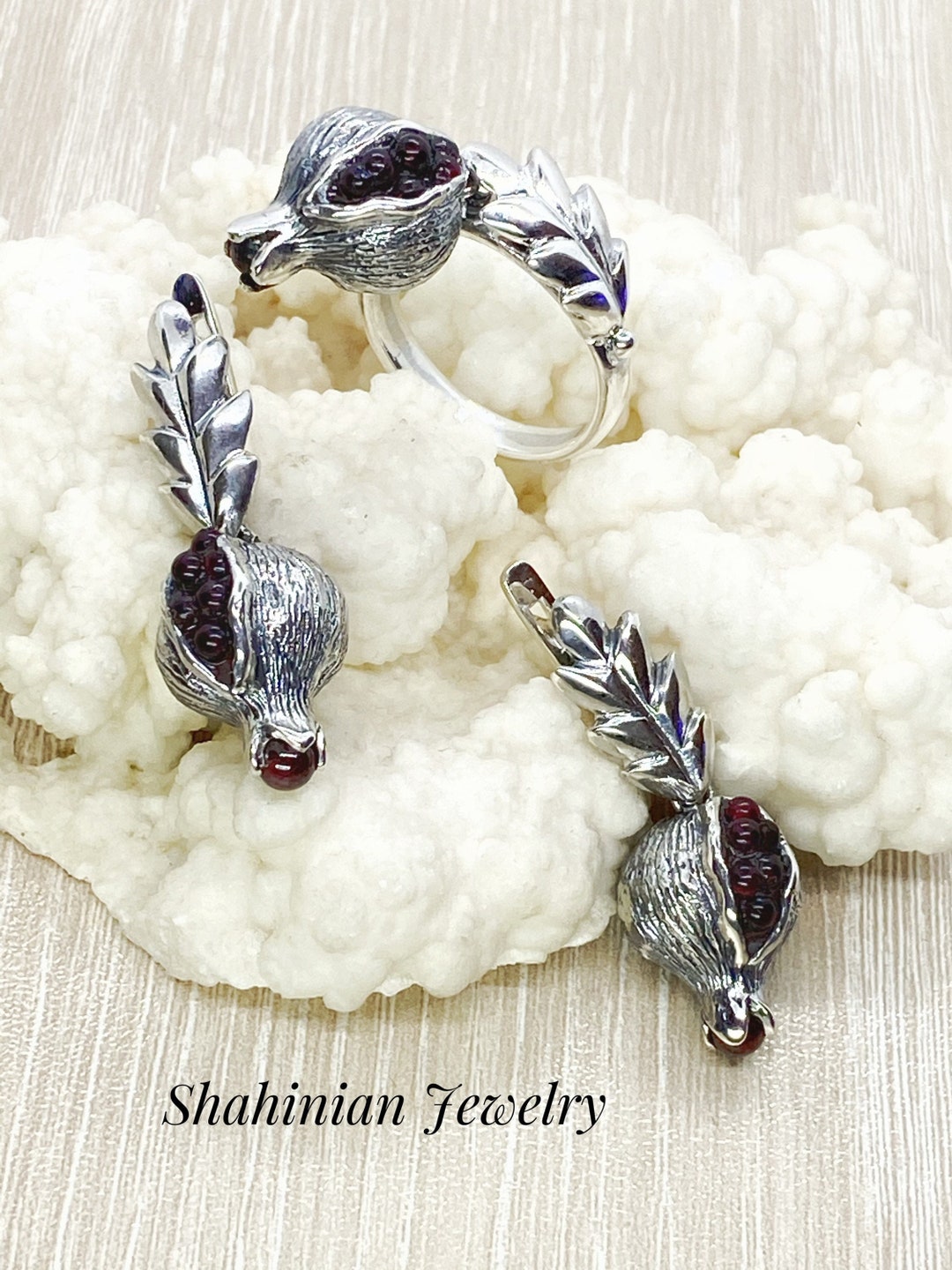 Armenian Symbol Persephone Ring Sterling Silver 925 Pomegranate Ring ...