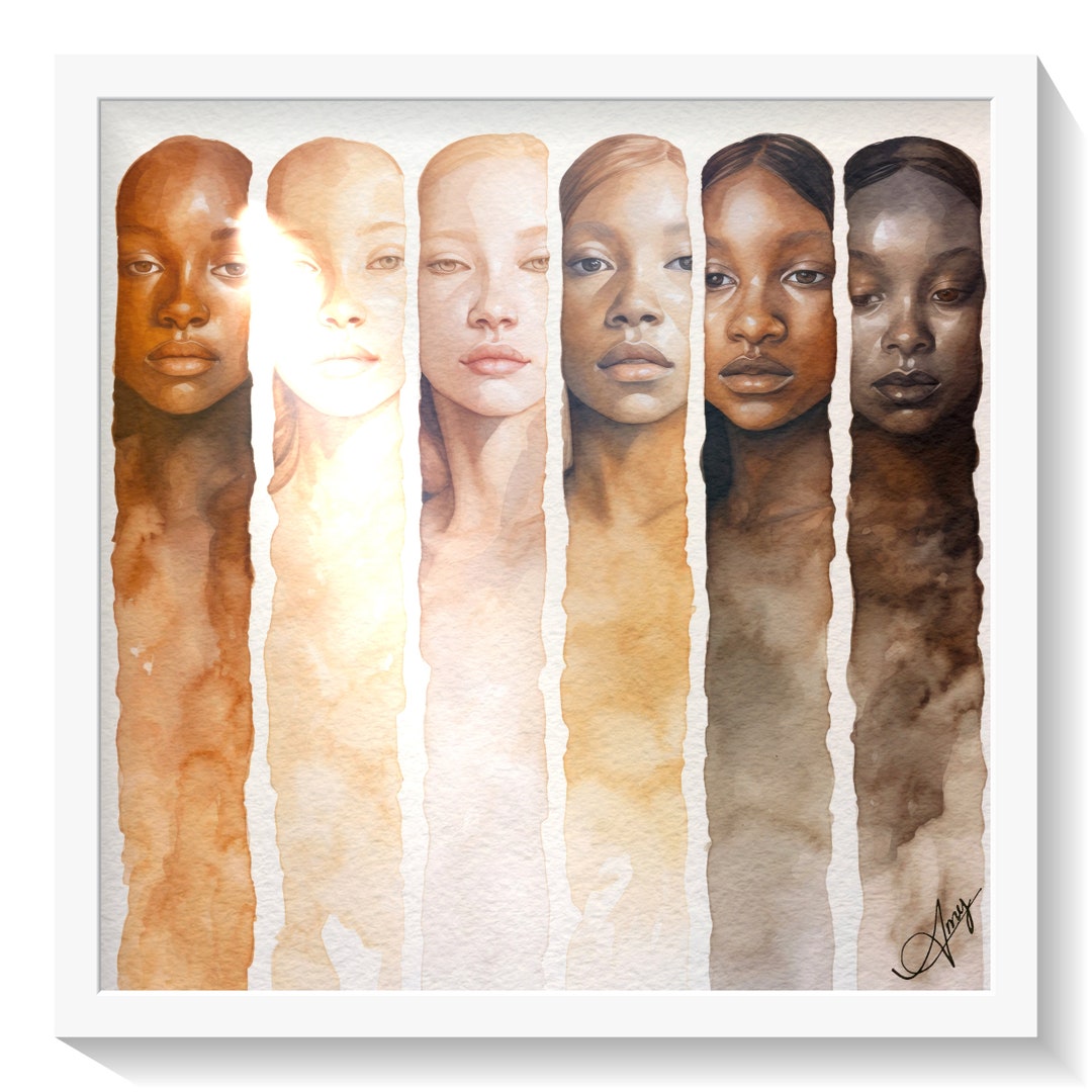 Melanin Mosaic fitzpatrick Scale Fine Art Print From Skinscapes2023 ...