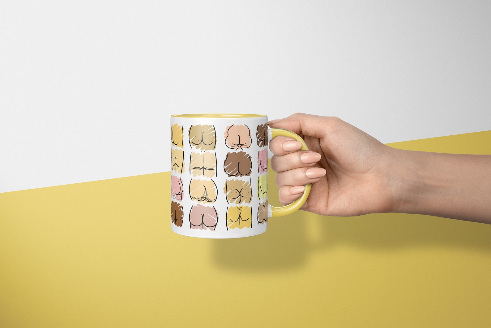 Butt Mug With Color Inside Funny Coffee Mugs 11oz 15oz - Etsy