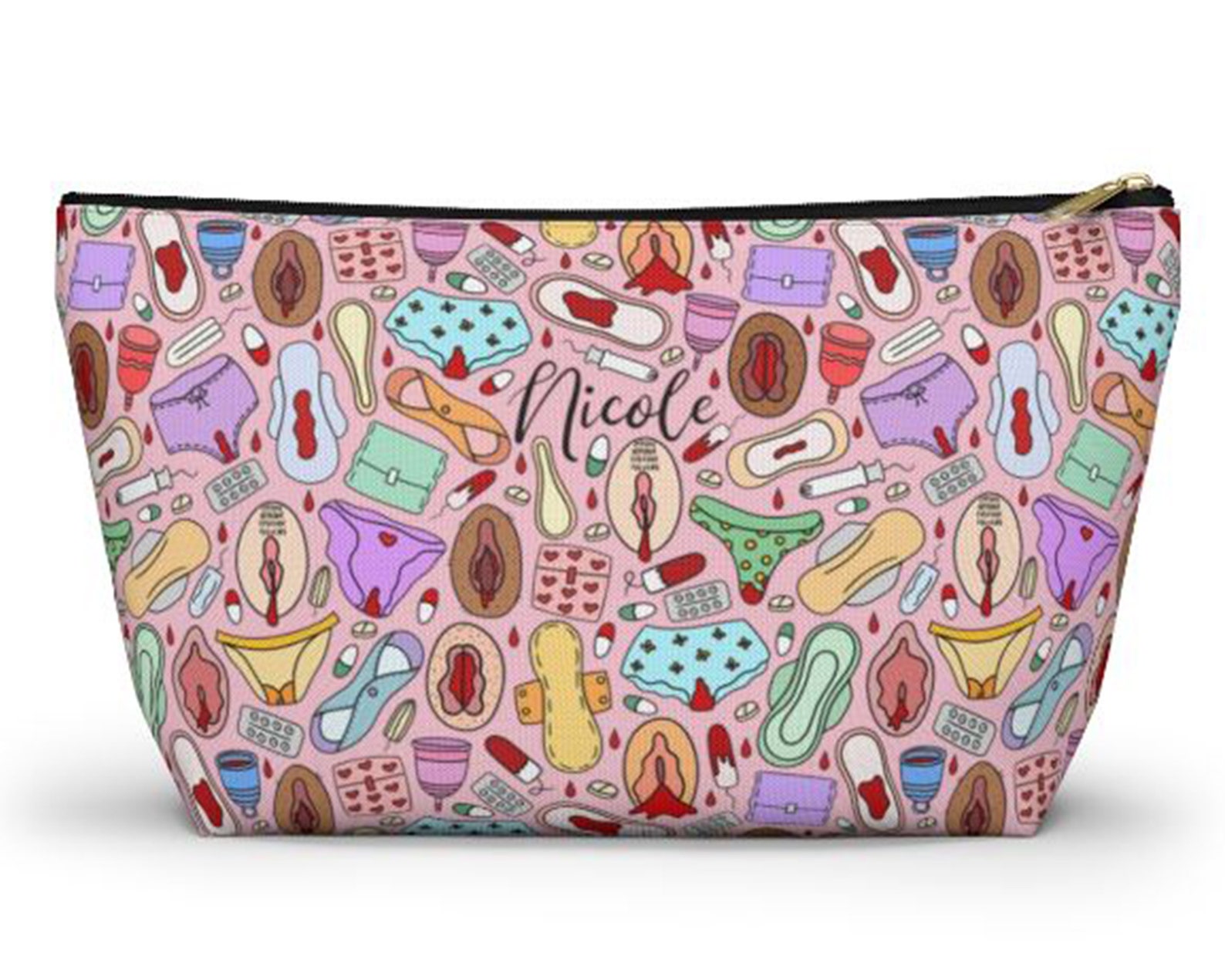 Cute Makeup Bags Sex Toy Bag Toiletry Bag Accessory Zipper Etsy Uk