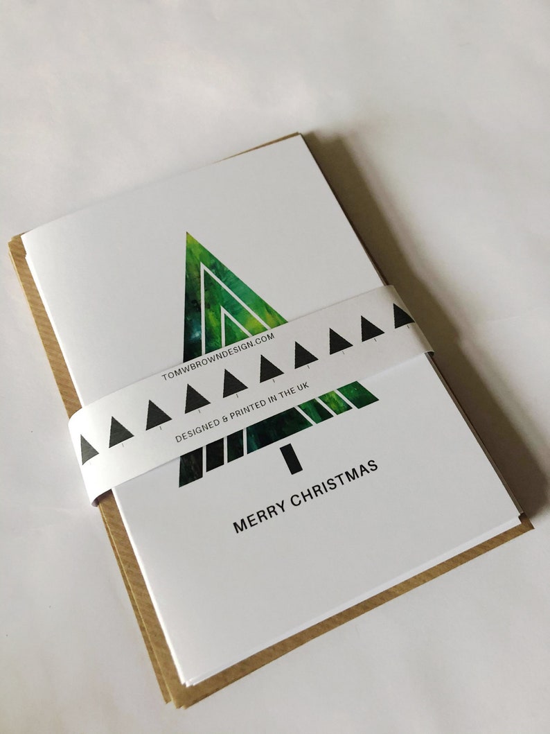 Pack of Minimalist Christmas Cards. A6 Size. Abstract Christmas Cards ...