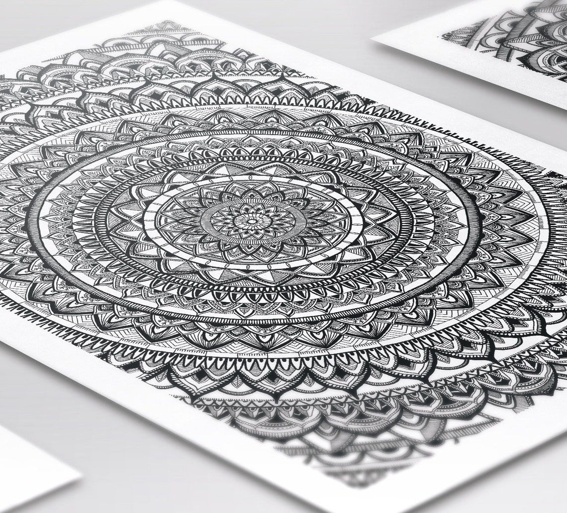 A3 MANDALA PRINT, A3 Print, Art Print, Mandala Art, A3 420mm X 297mm ...