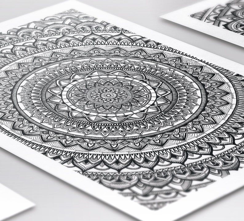 A3 MANDALA PRINT, A3 Print, Art Print, Mandala Art, A3 420mm X 297mm ...