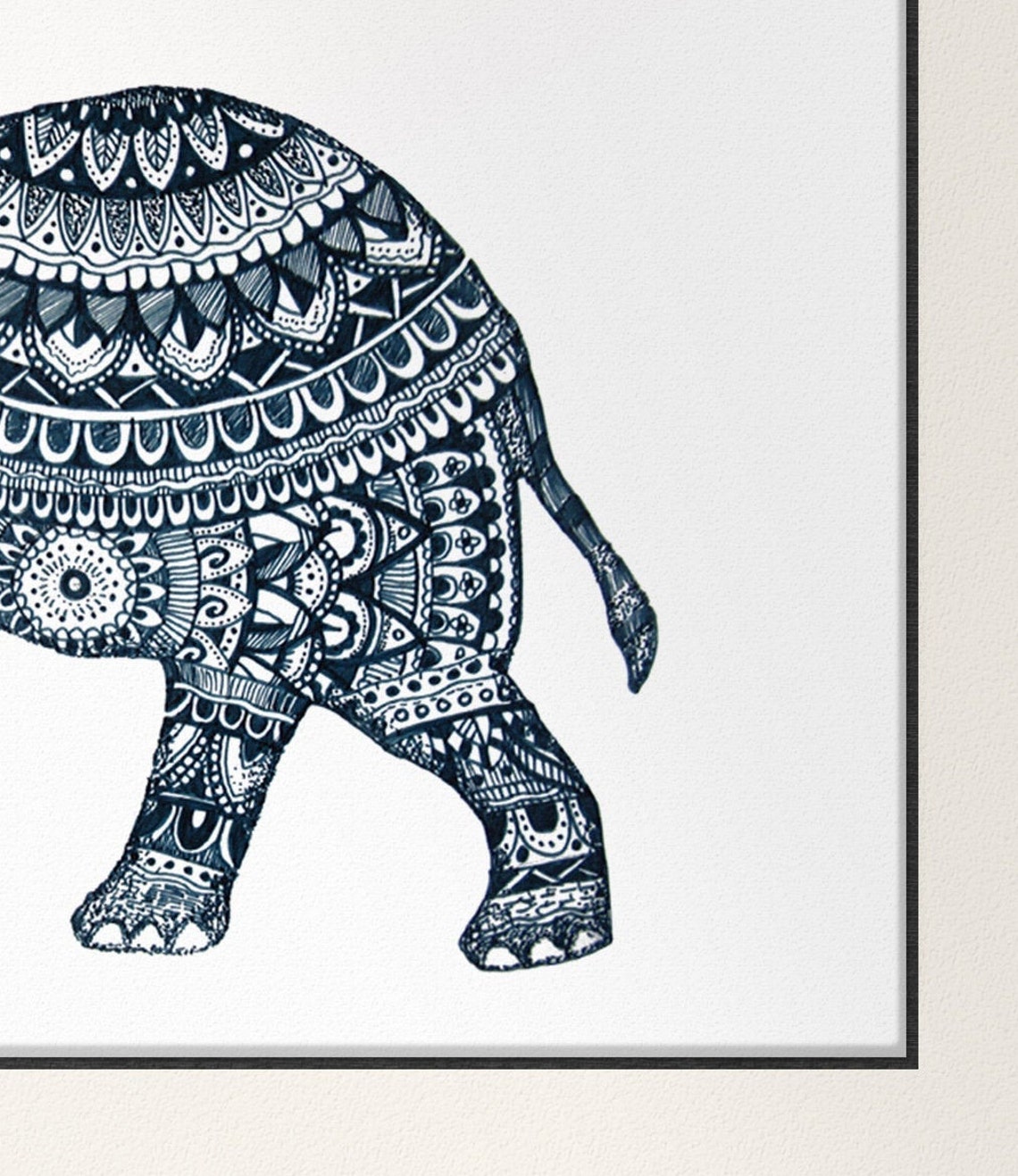 ELEPHANT MANDALA PRINT, A4/A3 Art Print, Mandala Art, Elephant Art, A4 ...